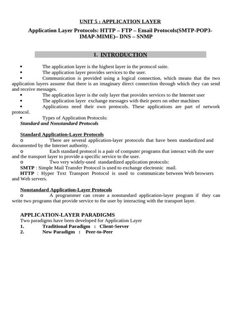 Unit 5 Application Layer Pdf Cookie World Wide Web