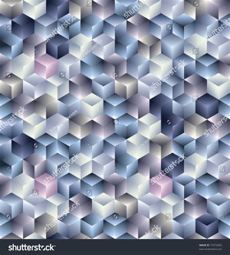 3d Cubes Geometric Seamless Pattern Vector Stock Vector Royalty Free