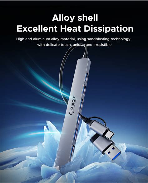 Orico USB HUB USB A Type C ถง USB 3 0 HUB อลมเนยม USB Splitter OTG อะแดปเตอร USB 3 0