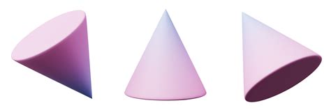 3d Cone Pink Blue Gradient Color Realistic Rendering Of 3d Geometry