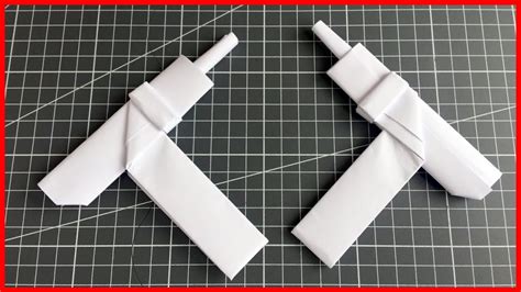 Пистолет Пулемет УЗИ оригами из бумаги как сделать Youtube