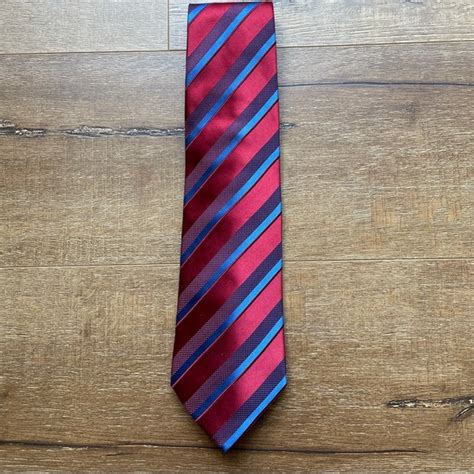 Benoit Florent Accessories Nwot Benoit Florent Blue Red Stripe Silk Tie Poshmark