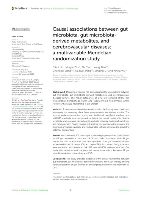 Pdf Causal Associations Between Gut Microbiota Gut Microbiota