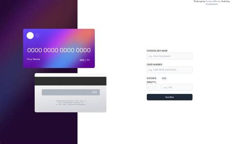 Frontend Mentor Interactive Card Details Form Main With Tailwind And Vue Js Coding Challenge