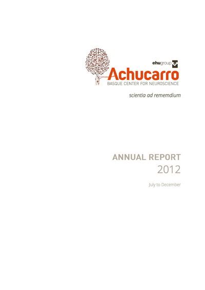 Annual Reports Achucarro Basque Center For Neuroscience