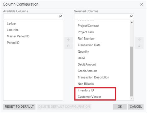 Acumatica Cloud Erp Tips Additional Columns And Dimensional Accounting