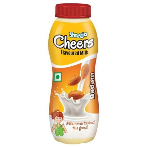Shreeja Cheers Badam Flavoured Milk 200 Ml Bottle Jiomart