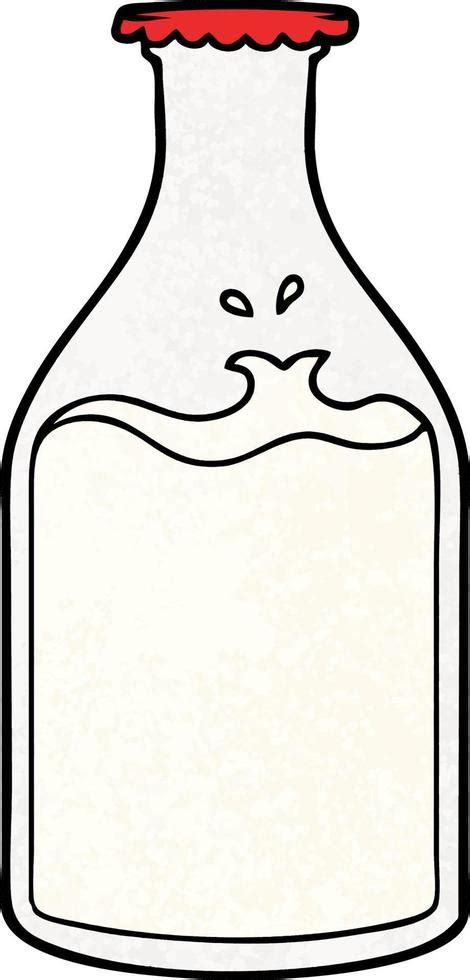 Cartoon Milk Bottle 12367131 Vector Art At Vecteezy