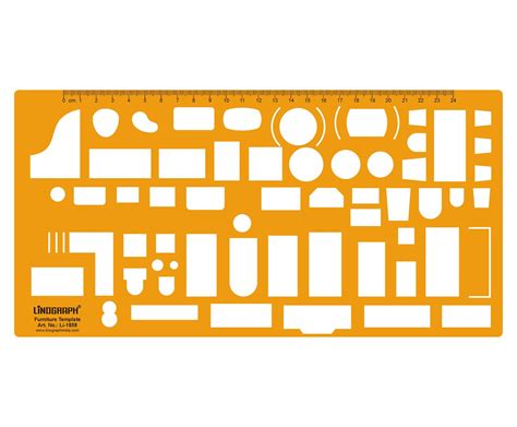 Buy Furniture Symbol Drafting And Design Template Stencil Symbols Architectural Technical