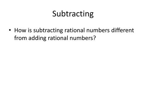 PPT Subtracting Rational Numbers PowerPoint Presentation Free Download ID