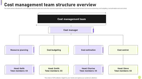 Cost Efficiency Strategies For Reducing Cost Management Team Structure