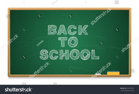 School Board Text Written Chalk Stock Vector Royalty Free 694165591