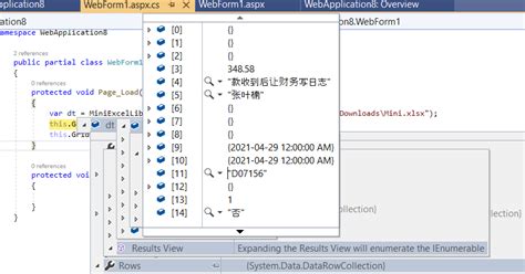 Aspnet Webform Gridview Datasource Cant Use Miniexcel