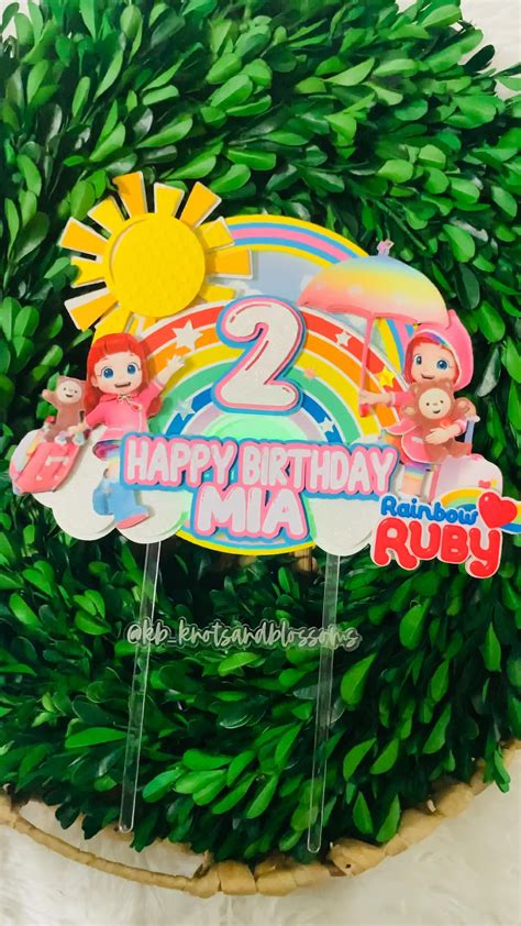 Rainbow Ruby Cake Topper Artofit