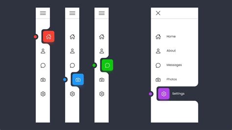 Sidebar Menu Using Html Css And Javascript How To Create Curved Outside Navigation