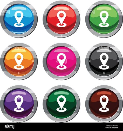 Map Pointer Set Collection Stock Vector Image Art Alamy