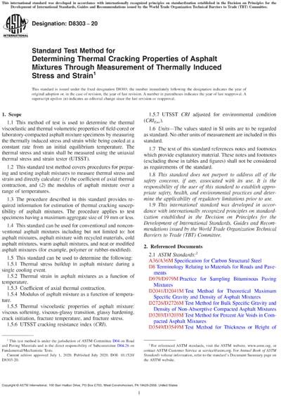 ASTM D Standard Test Method For Determining Thermal Cracking