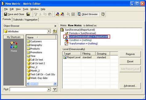 Kb20783 How To Create A Metric That Aggregates To A Higher Level Than