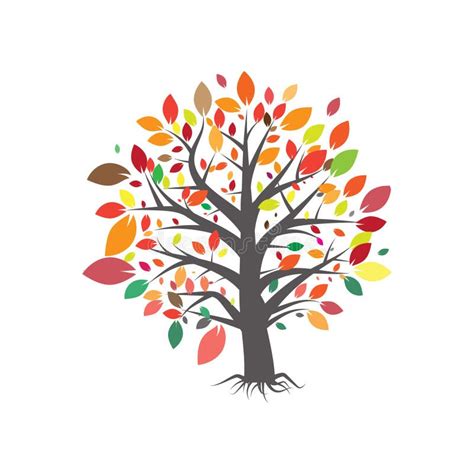 Colorful Tree Design Abstract Colorful Tree Design Stock Vector Illustration Of Leaf