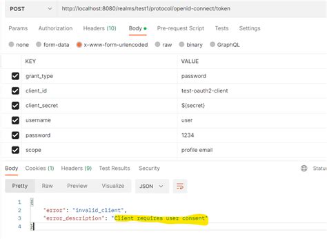 Keycloak 20버전 Grant Type 여러개 테스트 시 동의 화면 문제