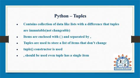 Tuple In Python Programming In Tamil Youtube