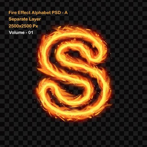 Premium PSD Fire Alphabet Letters Fire Alphabet Text Effect Alphabet Capital Letter Text Effect