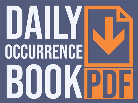 Daily Occurrence Book Record