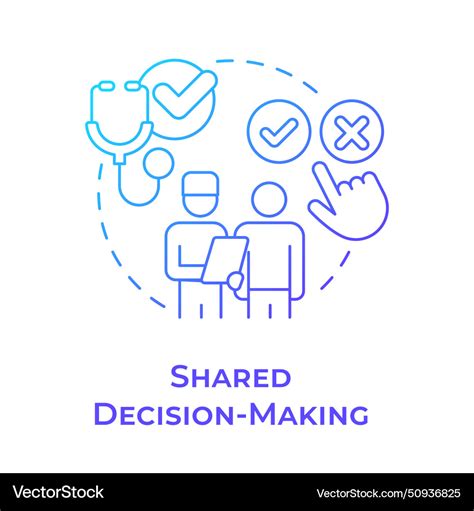 Shared Decision Making Blue Gradient Concept Icon Vector Image