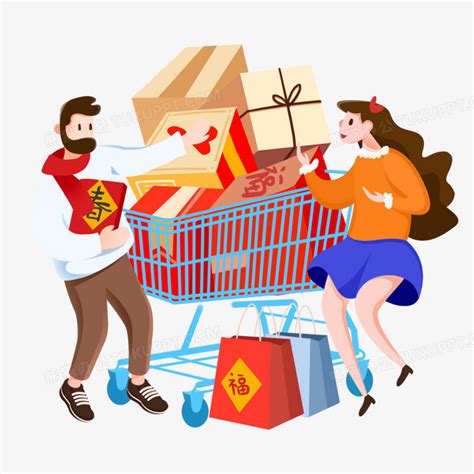 新年购物图片一年级买年货的图片大山谷图库
