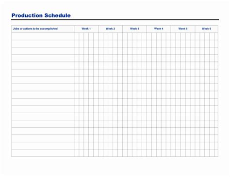 Production Schedule Excel Template New Free Printable Production