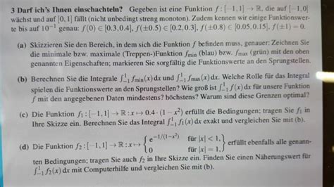 Integral Und Sprungstellen Einschachteln Minimale Und Maximale Treppenfunktion Mathelounge