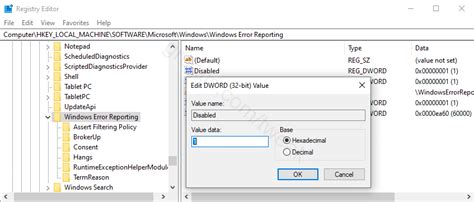 Disable Windows Error Reporting Windows Tweaks