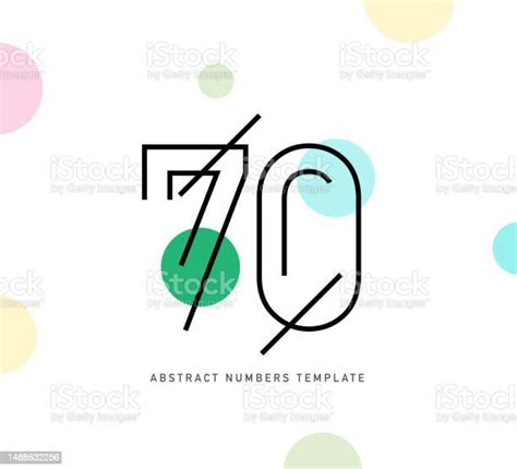 멀티 컬러 추상 숫자 템플릿입니다 기념일 번호 템플릿 격리 기념일 아이콘 레이블 기념일 기호 벡터 스톡 일러스트레이션 70에 대한 스톡 벡터 아트 및 기타 이미지 Istock