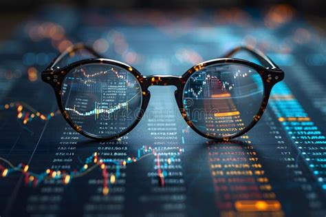 Financial Market Analysis Through Glasses Stock Trading Data And Analytics Concept For
