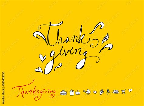 추수감사절 손으로 그린 추수감사절 일러스트 Stock Vector Adobe Stock