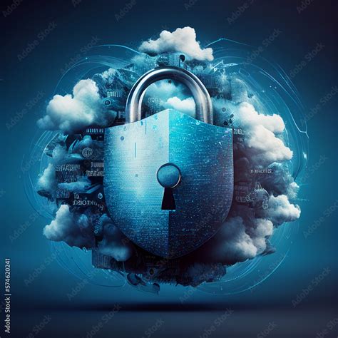 Cyber Security Cloud Protection Padlock Cyberspace Internet Safety