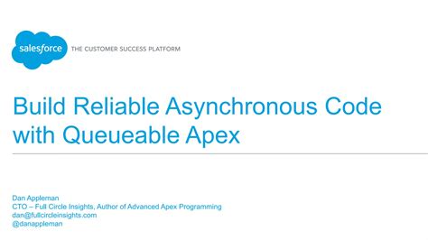 build reliable asynchronous code with queueable apex pdf