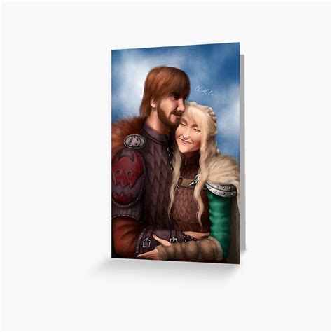 Hiccup And Astrid Haddock Greeting Card For Sale By Chalev Redbubble