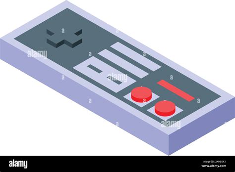 This Isometric Icon Features A Classic Gamepad Evoking Nostalgia For Vintage Gaming Stock