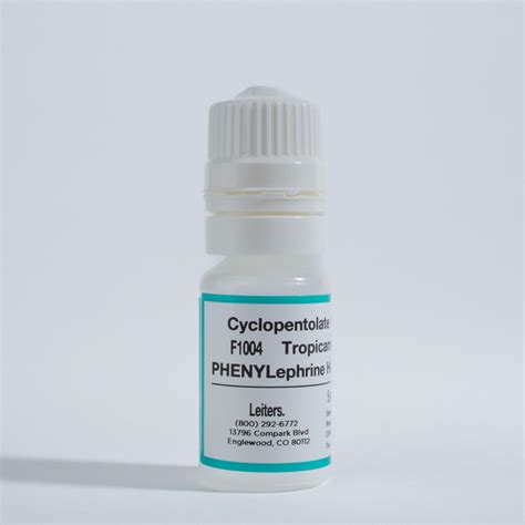 Cyclopentolate Hcl 1 Tropicamide 1 Phenylephrine Hcl 2 5 5 Ml In A 11 Ml Dropper Bottle
