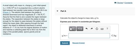 solved review constants part a a small object with mass m