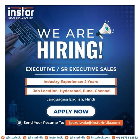 Were Hiring Instor India Join Our Team As A Sales Executivesr