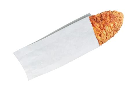 Premium Photo Cheese Bun With Cumin Seeds In The Paper Packet And Isolated White Background