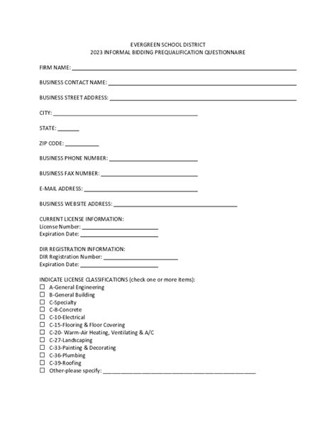 Fillable Online Informal Bid Form Fax Email Print Pdffiller