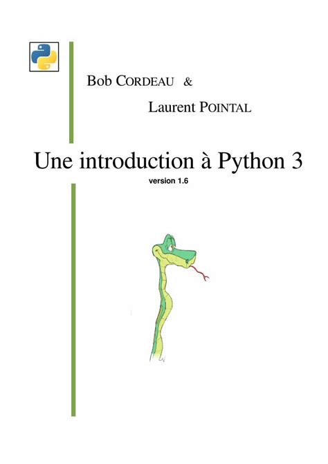 Pdf Le Cours De Bob Cordeau Introduction à Python 3 De Liut Hebergementu Psudfriut