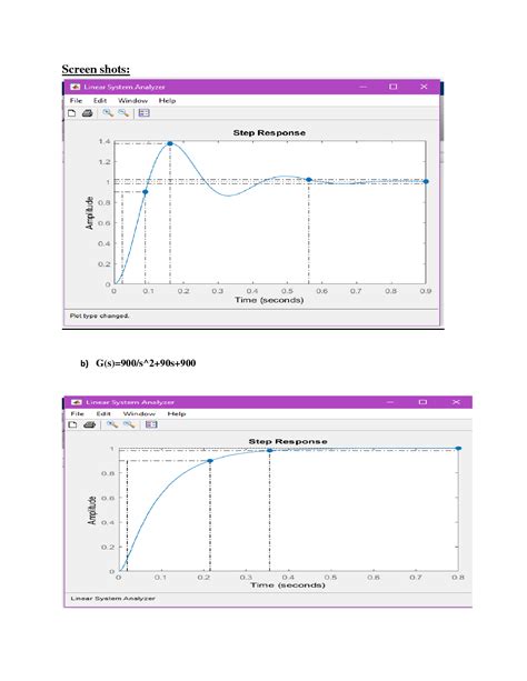 Solution Control System Matlab Lab Report On Time Responce Of Any