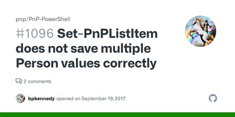 set pnplistitem does not save multiple person values correctly · issue