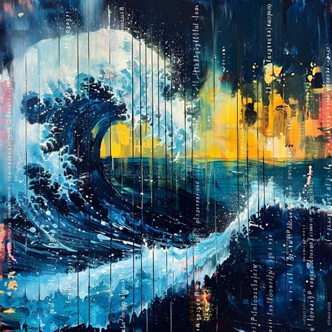 Binary Code Wave Stock Illustration Illustration Of Current 361339880