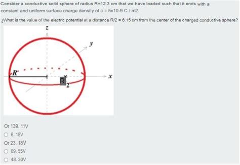 Solved Consider A Conductive Solid Sphere Of Radius R123