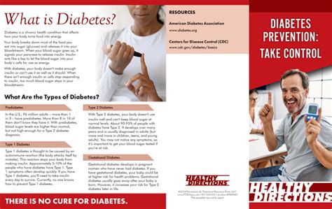 Diabetes Prevention Take Control Pamphlets